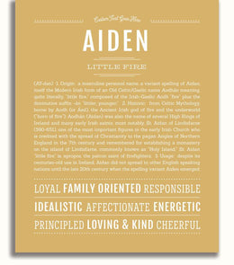 Aiden | Name Art Print – Name Stories