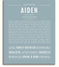 Aiden | Name Art Print – Name Stories