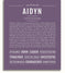 Aidyn Personalized Name Meaning Art Prints – Name Stories