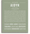Aidyn Personalized Name Meaning Art Prints – Name Stories