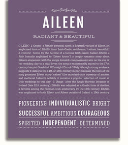 Aileen | Name Art Print – Name Stories