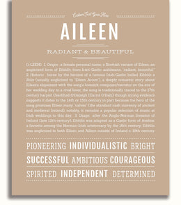Aileen | Name Art Print – Name Stories