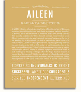 Aileen | Name Art Print – Name Stories