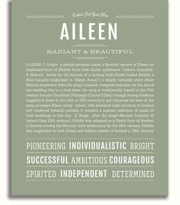 Aileen | Name Art Print – Name Stories