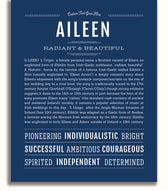 Aileen Personalized Name Meaning Art Prints – Name Stories