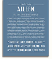 Aileen Personalized Name Meaning Art Prints – Name Stories