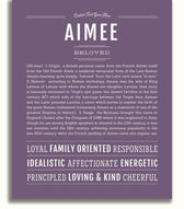 Aimee | Name Art Print – Name Stories