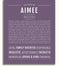Aimee | Name Art Print – Name Stories