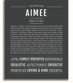 Aimee | Name Art Print – Name Stories