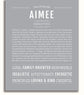 Aimee | Name Art Print – Name Stories