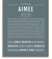 Aimee | Name Art Print – Name Stories