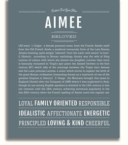 Aimee | Name Art Print – Name Stories