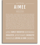 Aimee | Name Art Print – Name Stories