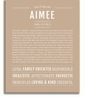 Aimee | Name Art Print – Name Stories