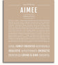 Aimee | Name Art Print – Name Stories