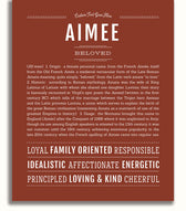Aimee | Name Art Print – Name Stories
