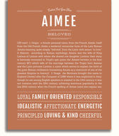 Aimee | Name Art Print – Name Stories