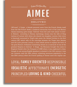 Aimee | Name Art Print – Name Stories
