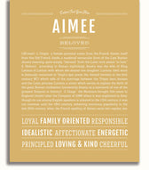 Aimee | Name Art Print – Name Stories