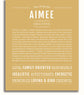 Aimee | Name Art Print – Name Stories