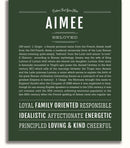 Aimee | Name Art Print – Name Stories