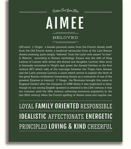 Aimee | Name Art Print – Name Stories