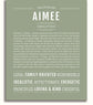 Aimee | Name Art Print – Name Stories