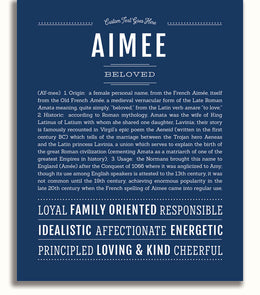 Aimee | Name Art Print – Name Stories