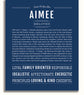 Aimee | Name Art Print – Name Stories
