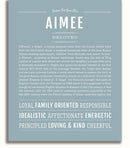 Aimee | Name Art Print – Name Stories