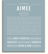 Aimee | Name Art Print – Name Stories