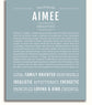 Aimee | Name Art Print – Name Stories