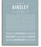 Ainsley | Name Art Print – Name Stories