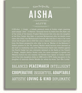 Aisha | Name Art Print – Name Stories