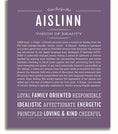 Aislinn | Name Art Print – Name Stories