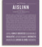 Aislinn Personalized Name Meaning Art Prints – Name Stories