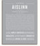 Aislinn Personalized Name Meaning Art Prints – Name Stories