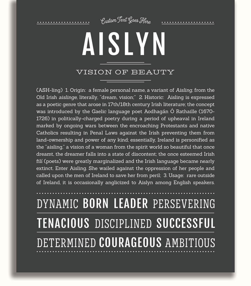 Aislyn | Name Art Print – Name Stories