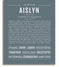 Aislyn Personalized Name Meaning Art Prints – Name Stories