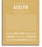 Aislyn | Name Art Print – Name Stories
