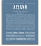 Aislyn Personalized Name Meaning Art Prints – Name Stories