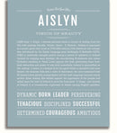 Aislyn | Name Art Print – Name Stories