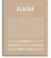 Alaina | Name Art Print – Name Stories