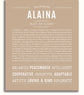 Alaina | Name Art Print – Name Stories