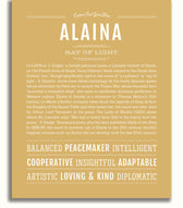 Alaina | Name Art Print – Name Stories