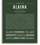 Alaina | Name Art Print – Name Stories