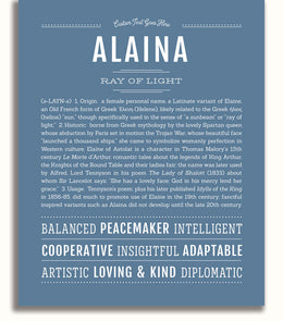 Alaina | Name Art Print – Name Stories