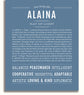 Alaina | Name Art Print – Name Stories