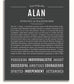 Alan | Name Art Print – Name Stories
