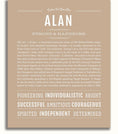Alan | Name Art Print – Name Stories